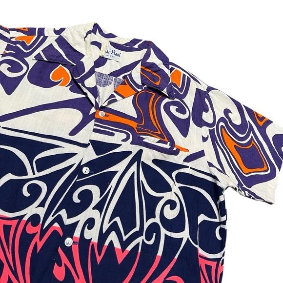 American Vintage | Shirts | Vintage 6s 70s Kai Nani Hawaiian Barkcloth ...